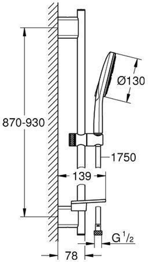 GROHE GROHE Brausestangenset Rainshower 130 | Kaufland.de
