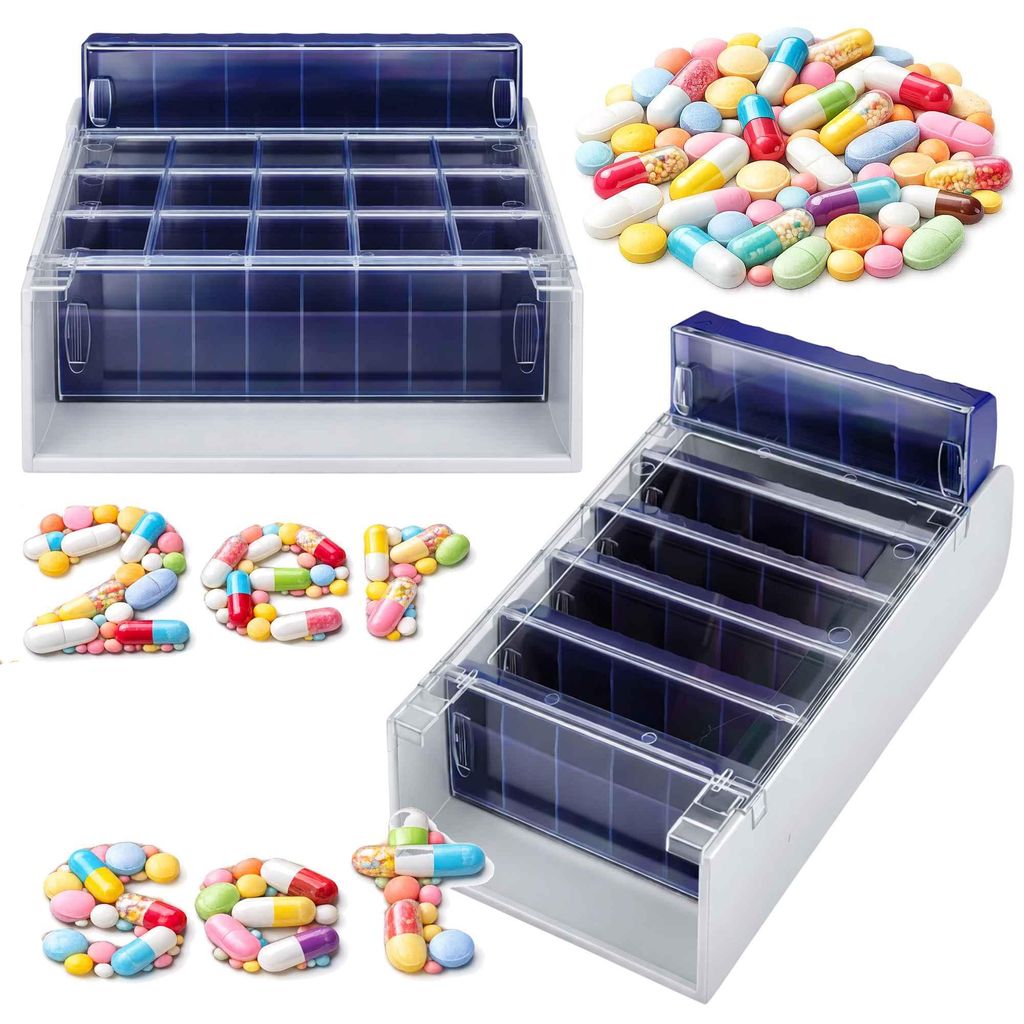 2 x Pillendose Tablettenbox Medikamentenbox Tablettendose 7
