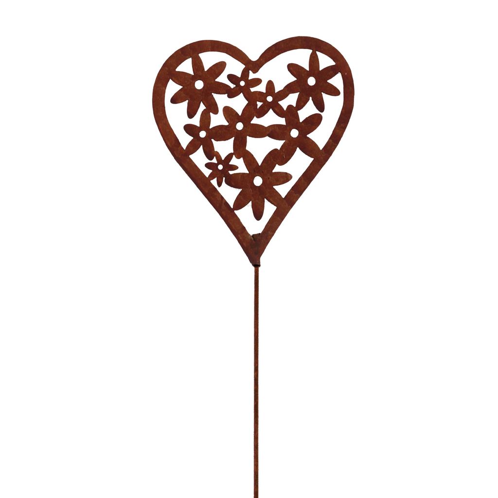 Gartenstecker Herz mit Blumenmuster | Kaufland.de