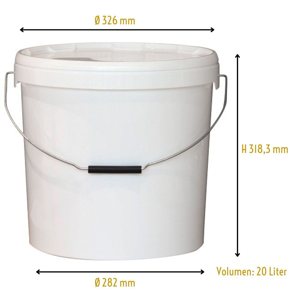 5x 25kg Honigeimer weiß Eimer 20L Kunststoff | Kaufland.de