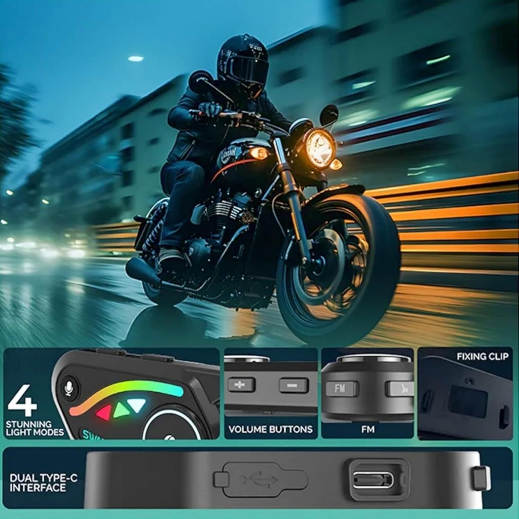 2-Pack V8 Motorrad Intercom Headset Bluetooth | Kaufland.de