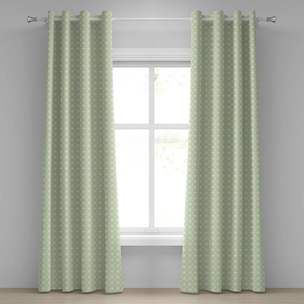 ABAKUHAUS Rideau à œillets à fleurs, motif géométrique