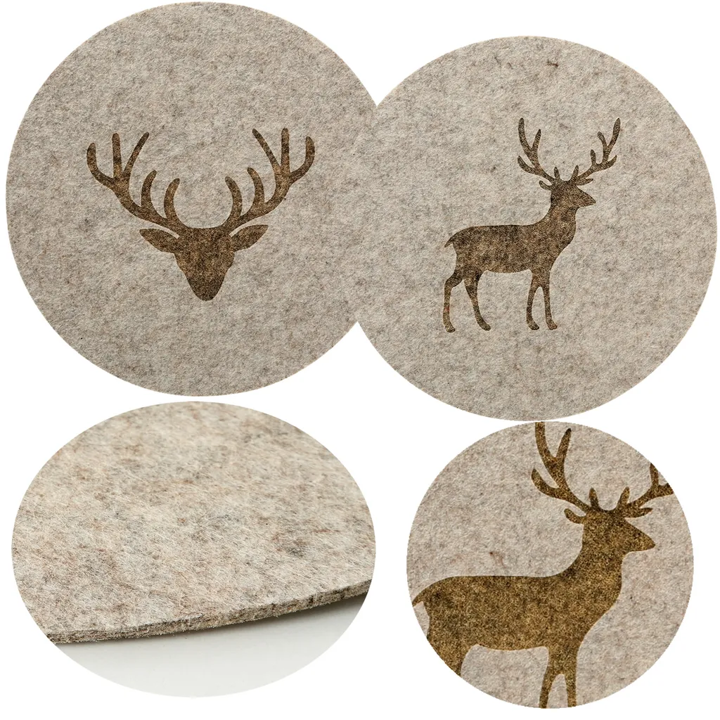 LS-LebenStil 2x Tischset Platzset Hirsch Filz | Kaufland.de