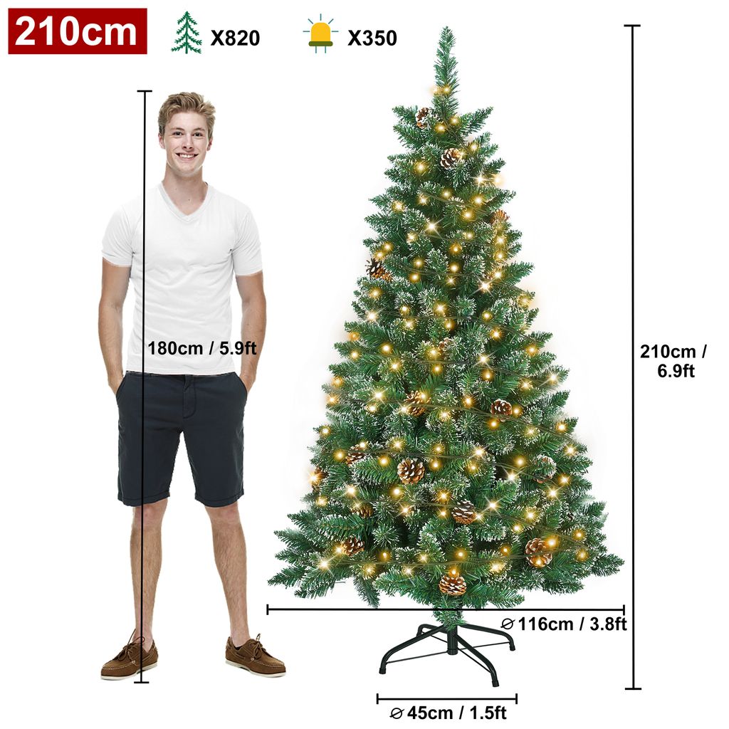LZQ 210cm PVC Künstlicher Weihnachtsbaum mit | Kaufland.de