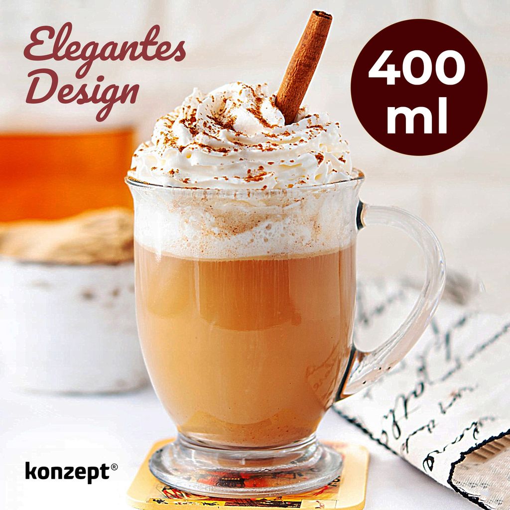 Teetasse Gläser Set 400ml 6 Stk. Cappuccino | Kaufland.de