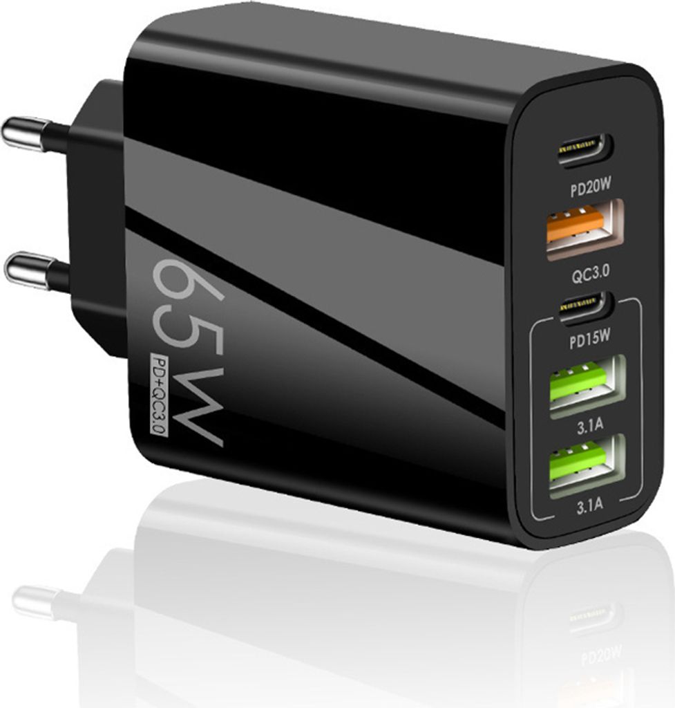 65W 5portová nabíječka USB PD 3 adaptéry | Kaufland.cz