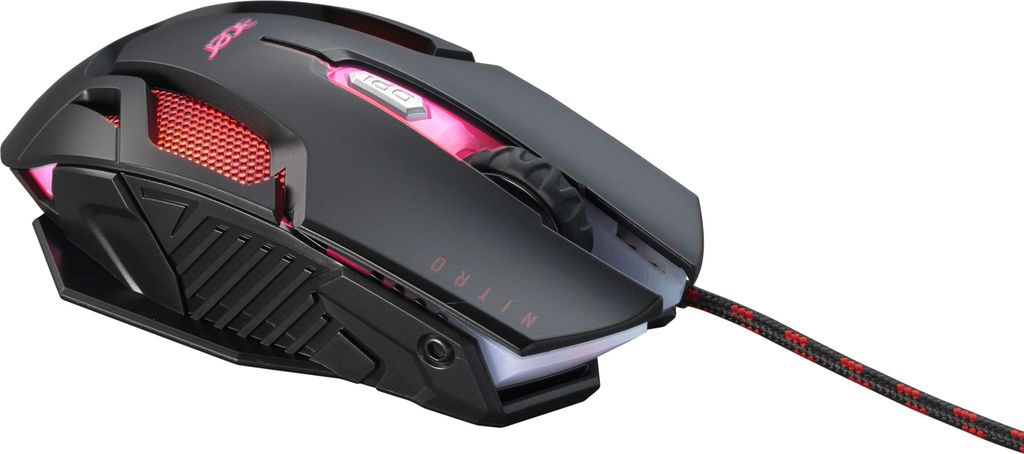 Acer Nitro Gaming Mouse II, przewodowa, czarna
