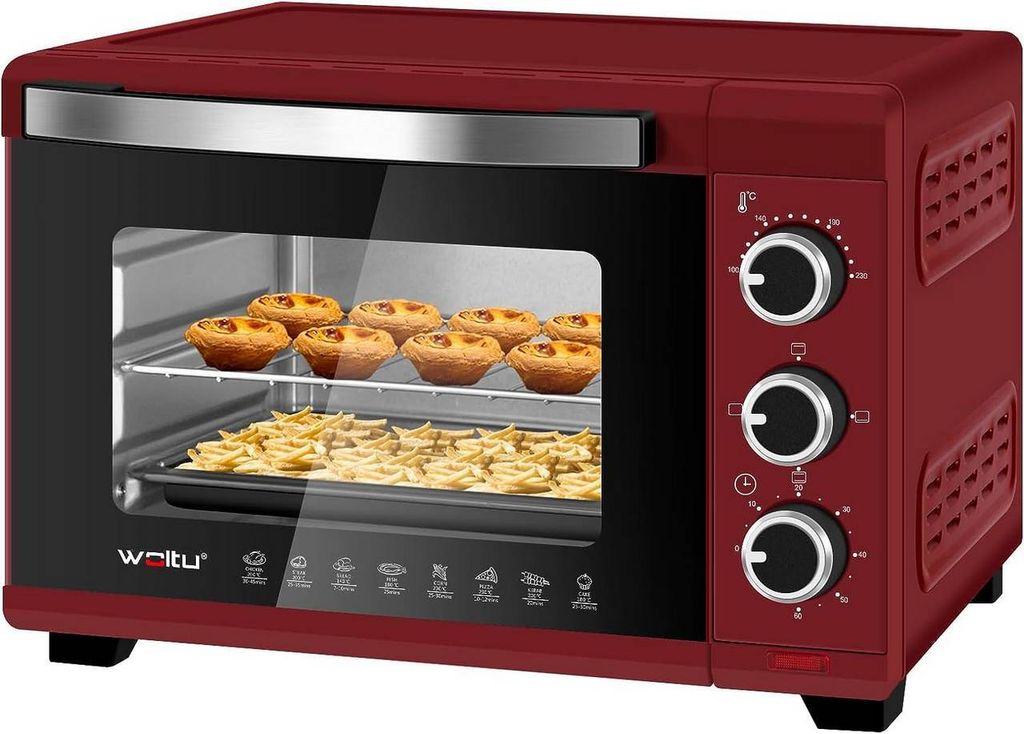 WOLTU Mini Backofen 21 L, elektrischer Minibackofen,
