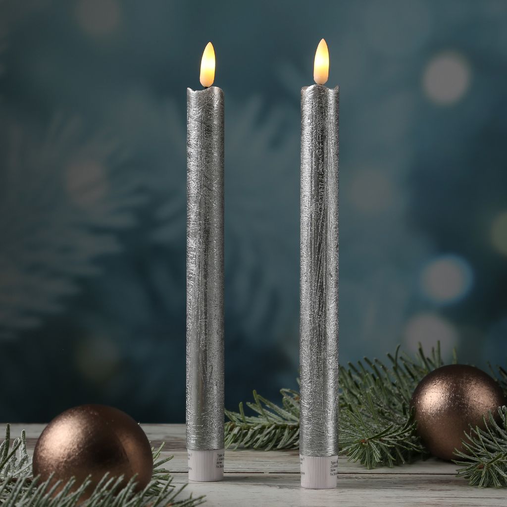 LED Stabkerzen LINA - Rustik-Optik - | Kaufland.de