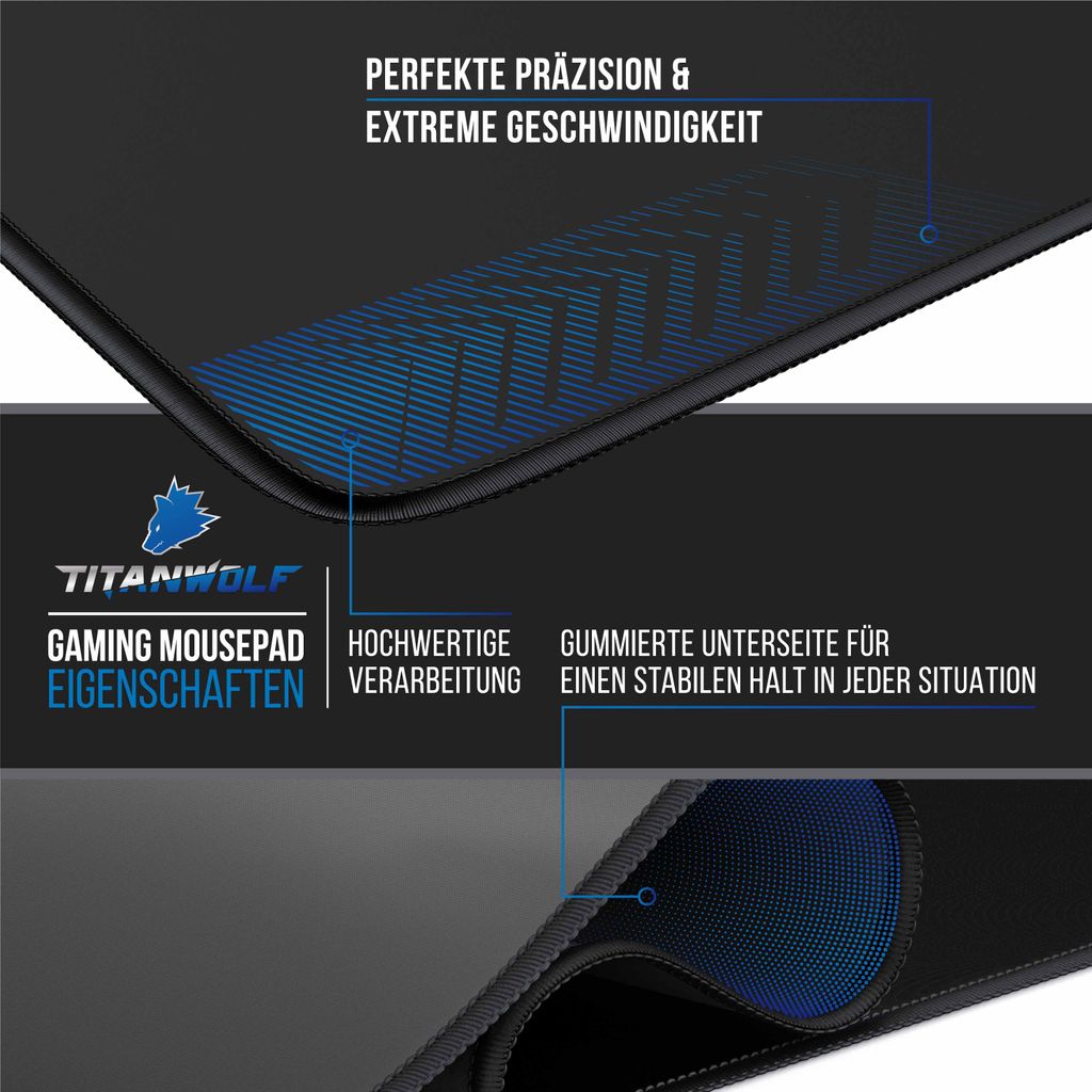 Titanwolf Gaming Mauspad XXL, 900 x 400 x 3 | Kaufland.de