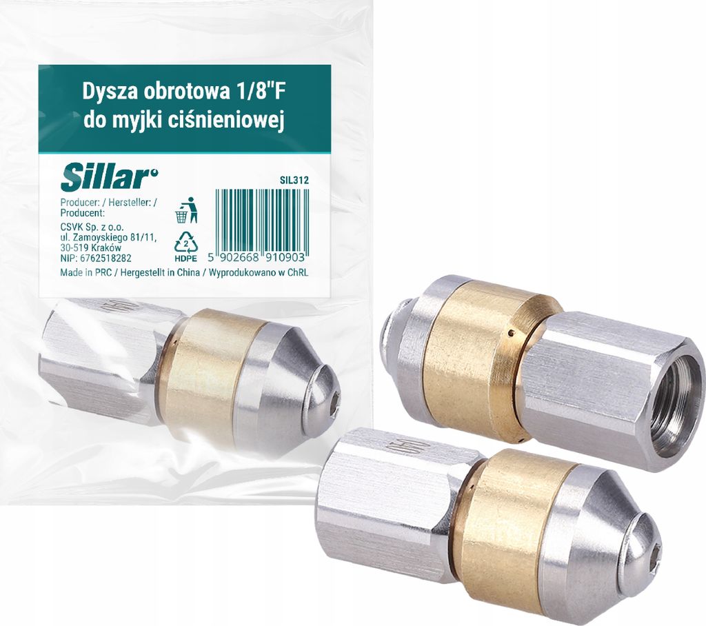 Rotačná tryska na čistenie potrubia pre Kärcher Kränzle WAP