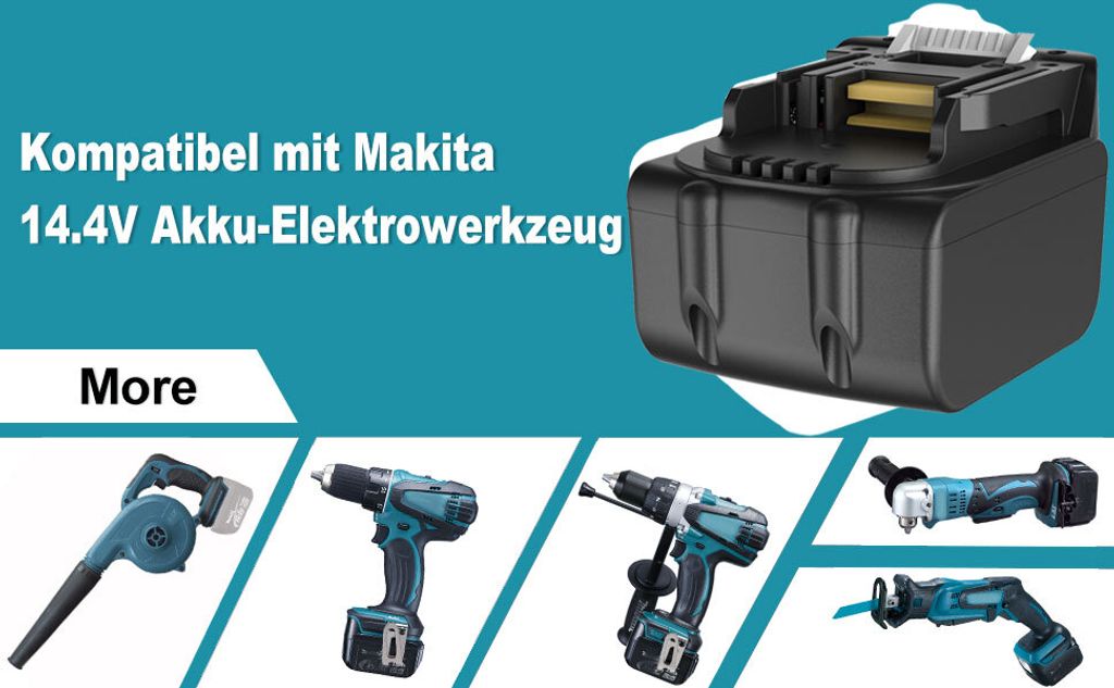 2-Pack 14,4V 6,0Ah Akku Batterie für Makita | Kaufland.de