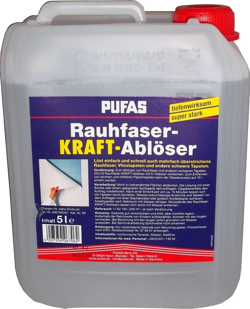 PUFAS Rauhfaser Ablöser KRAFT Löser - 5 Liter | Kaufland.de