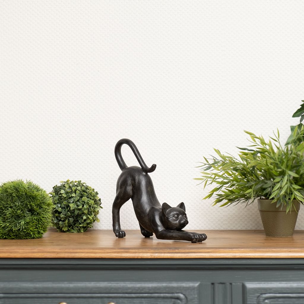 Dekoration Deko Katze schwarz Polyresin Cat | Kaufland.de