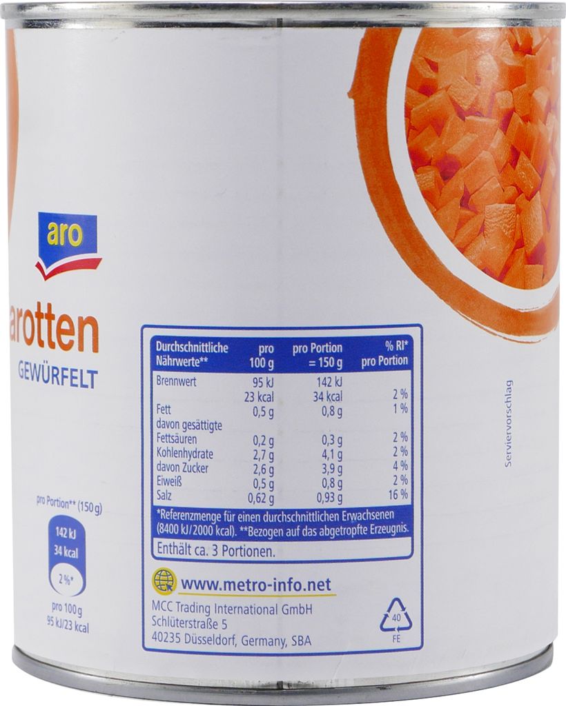 aro Karotten -gewürfelt- (12 x 800g) Kekse | Kaufland.de