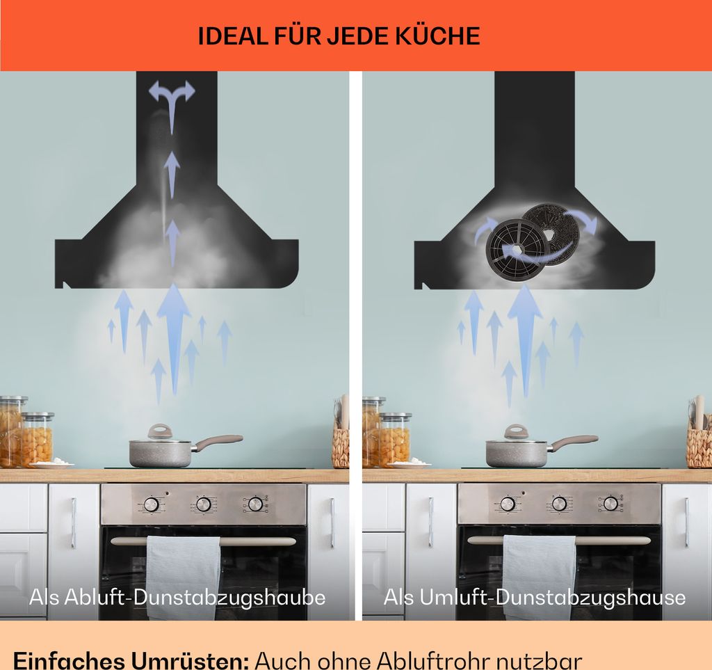 Klarstein Dunstabzugshaube Umluft/Abluft, | Kaufland.de