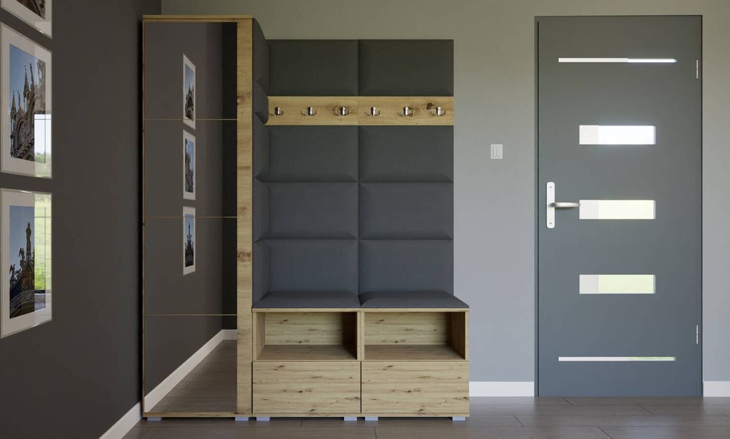 Garderoben-Set Nela II mit Spiegel, | Kaufland.de