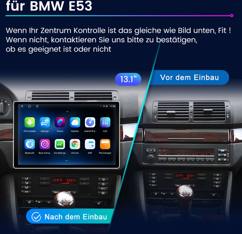 13.1 Zoll Carplay Für BMW X5 E53 2000-2007 | Kaufland.de
