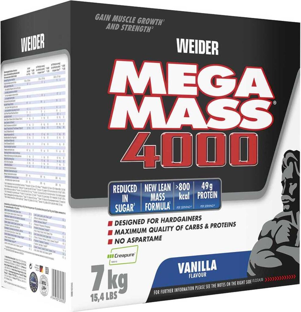 Weider Mega Mass 4000 - 7000g Vanille