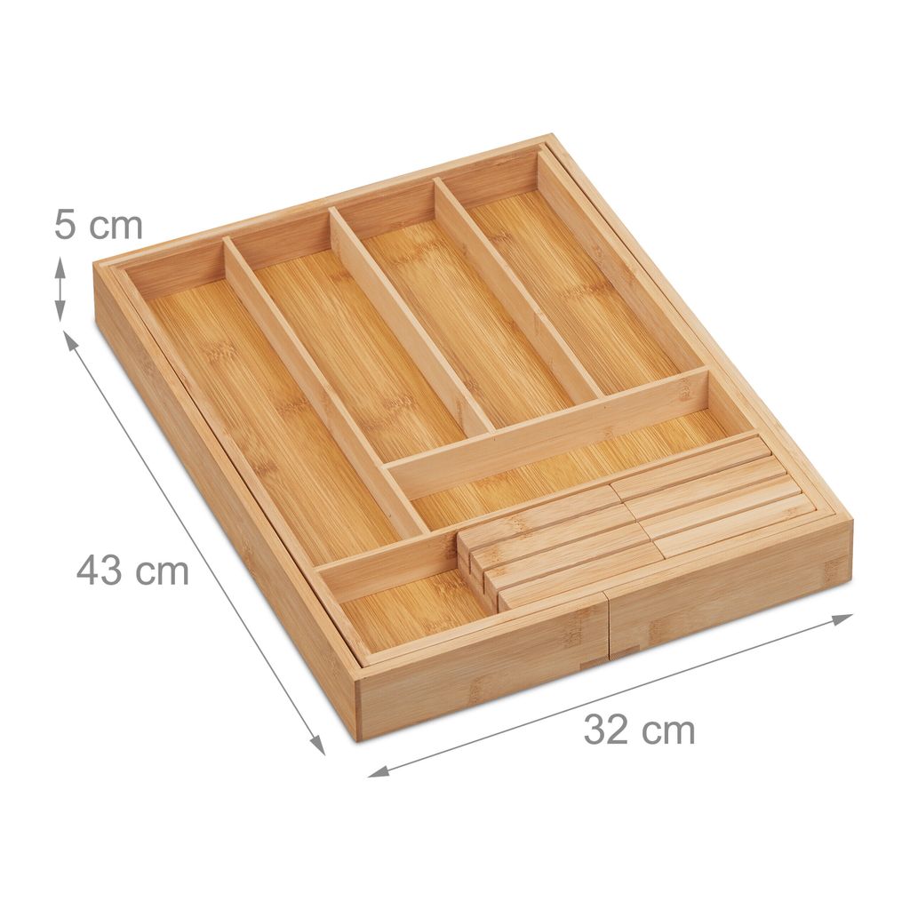 relaxdays Ausziehbarer Besteckkasten aus | Kaufland.de