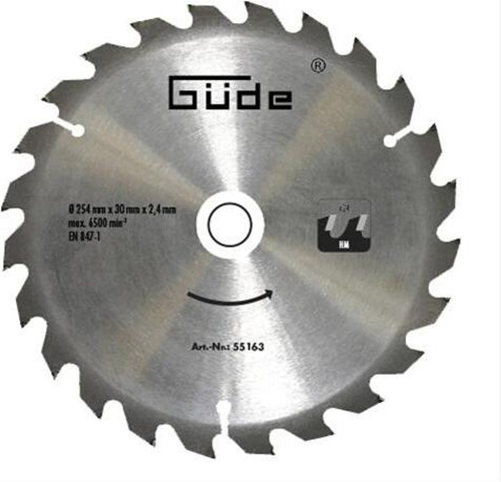 Pilový kotouč na dřevo GÜDE SK 254mm, 24T | Kaufland.cz