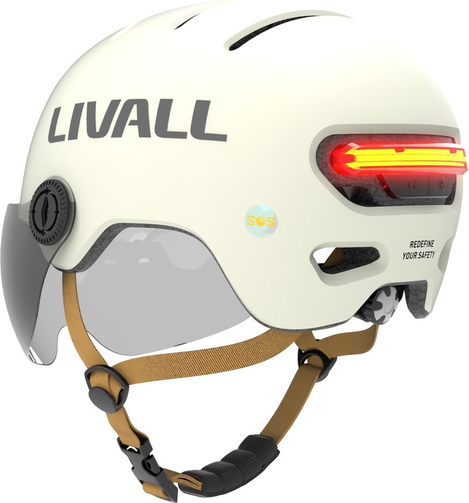 Livall L23 Helm Weiß 58-62 cm mit Visier, LED | Kaufland.de