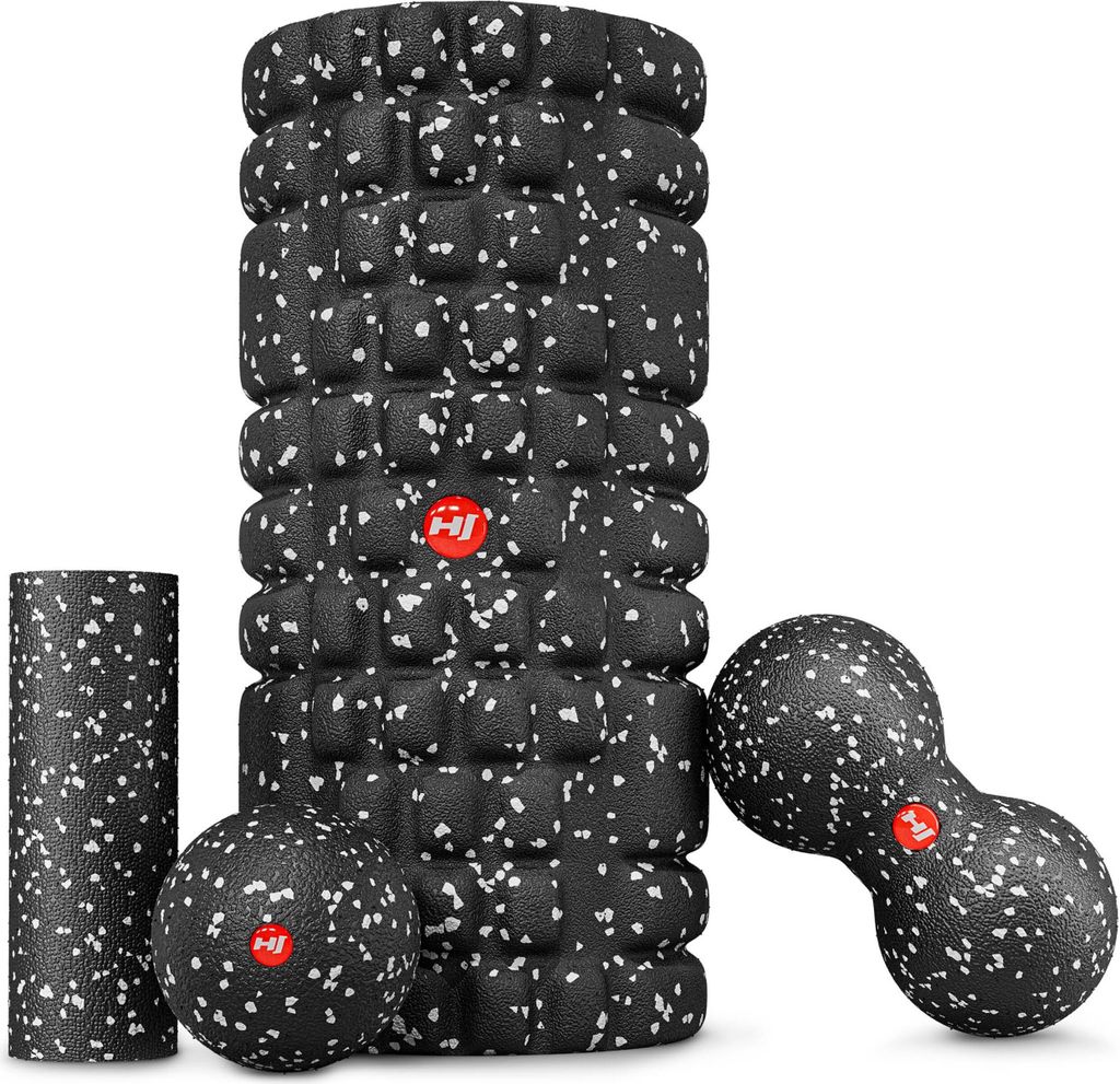 Hop-Sport Faszienrolle set weiß - Mini-Massagerolle