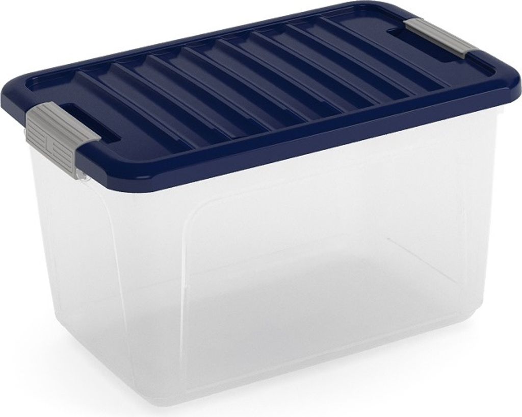 W Box S transparentní, modré víko 15l Bedna | Kaufland.cz