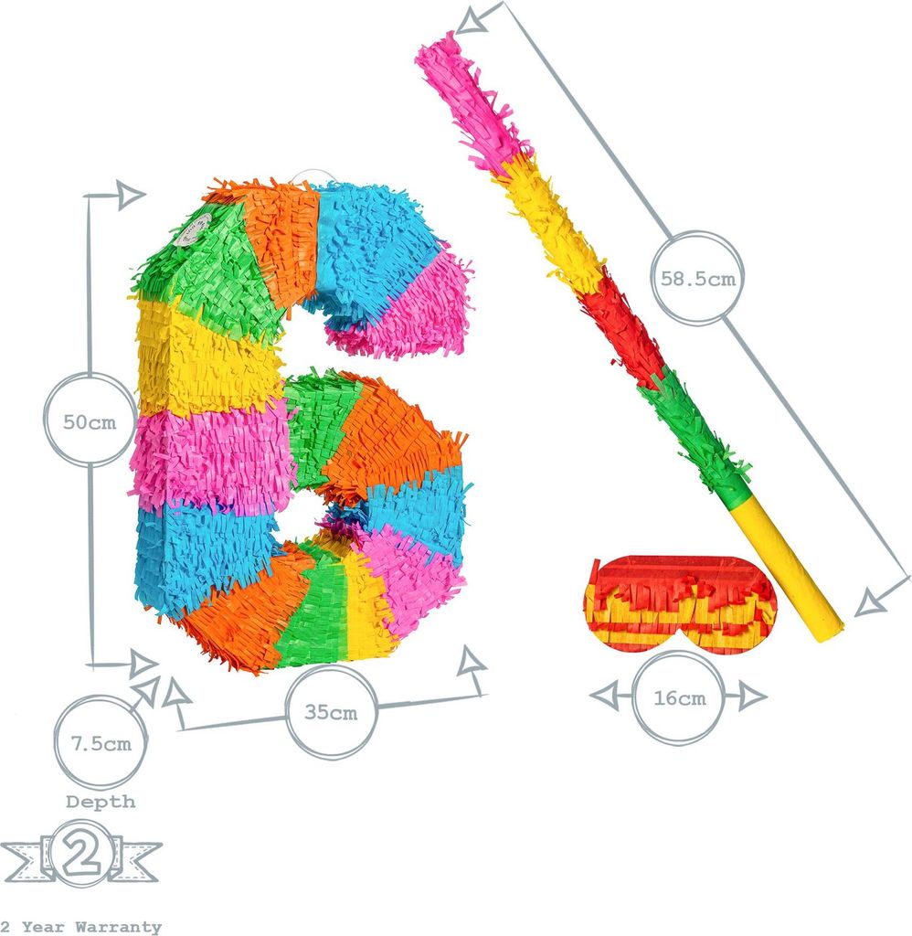 Fax Potato Nummer 6 Pinata Set mit Stick & | Kaufland.de