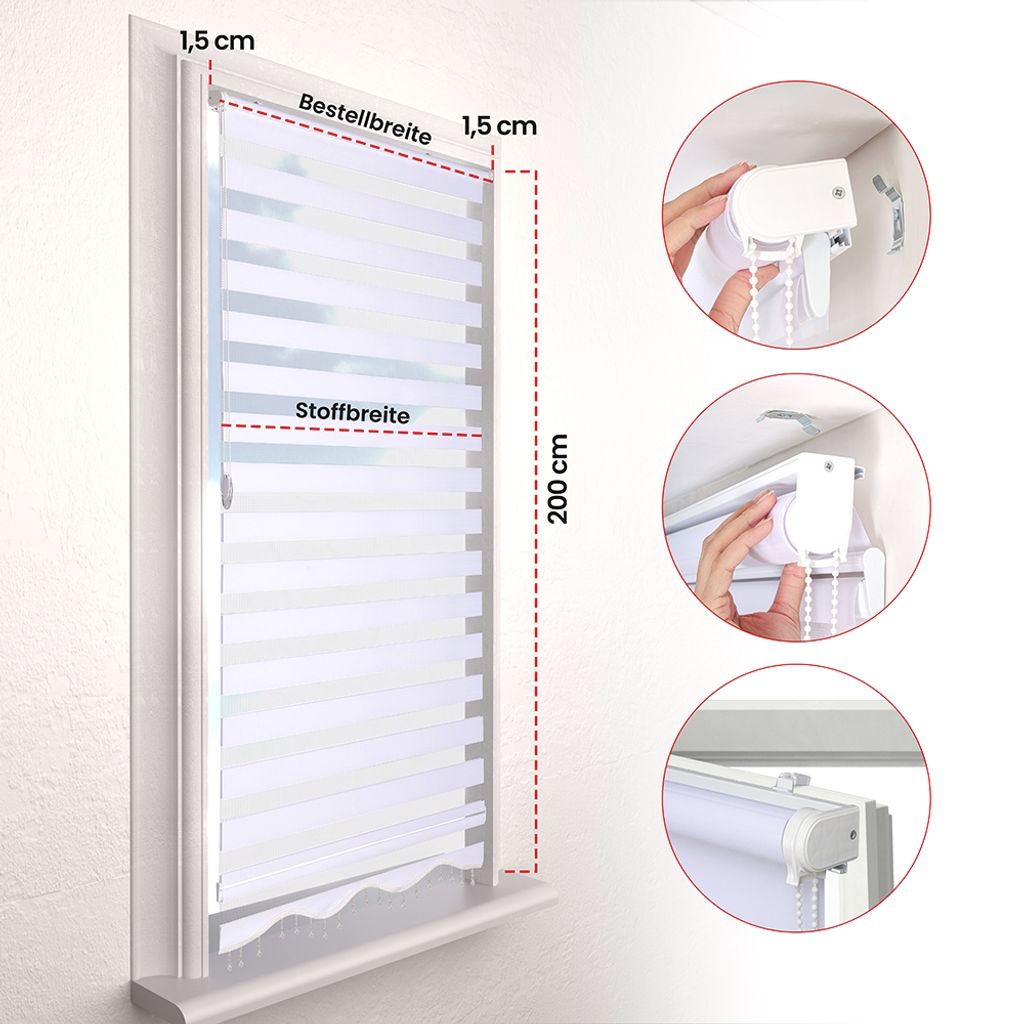 Doppelrollo Duorollo Zebrarollo Fenster Rollo | Kaufland.de