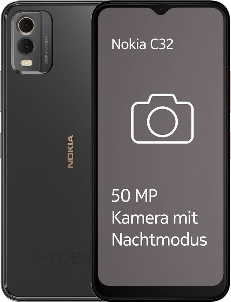 Nokia Mobile Phone C32 3GB 64GB Charcoal no | Kaufland.cz
