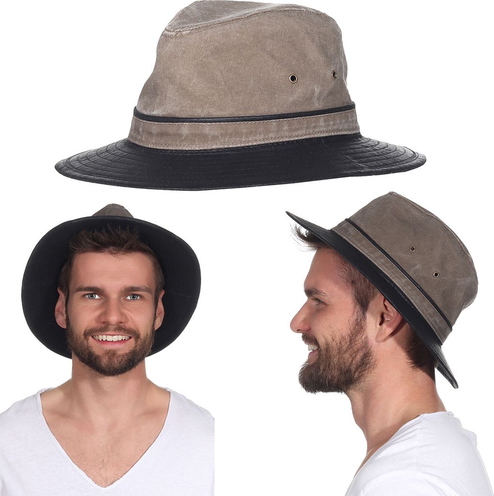 Stoff Hut mit Baumwolle in 2 Farben Hüte
