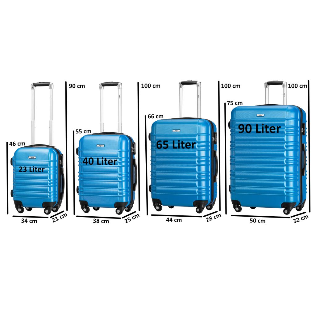 Zelsius Koffer Set 4 Stück, Blau, ABS | Kaufland.de
