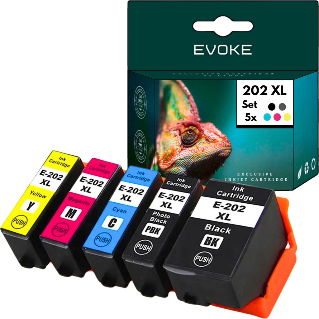 5x atramentová kazeta pre Epson 202 XL | sada 5 farieb