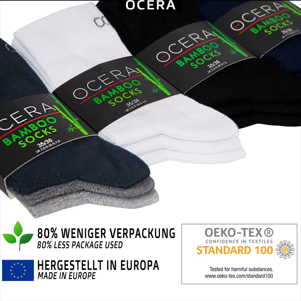 OCERA 12x Bambus Socken (Uni) für Damen und | Kaufland.de