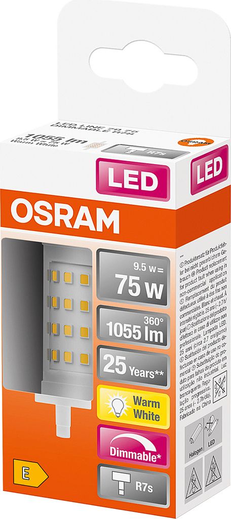 Żarówka LED R7s 78mm 9,5W = 75W 1055lm 2700K | Kaufland.pl