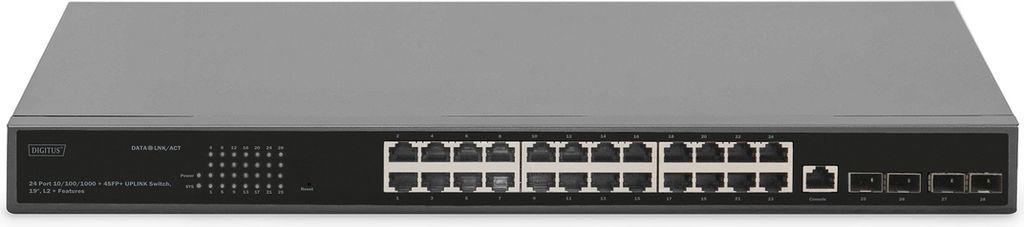 DIGITUS Switch 24portový gigabitový černý Hub | Kaufland.cz