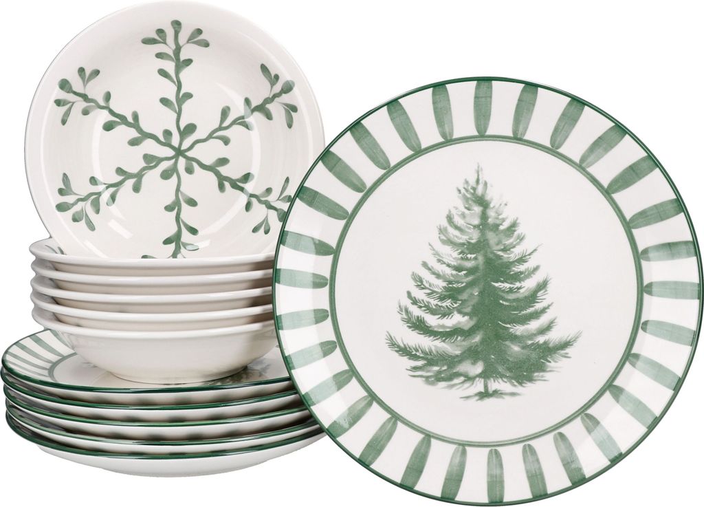 12tlg Tafelservice Tanne grün 6 Personen | Kaufland.de