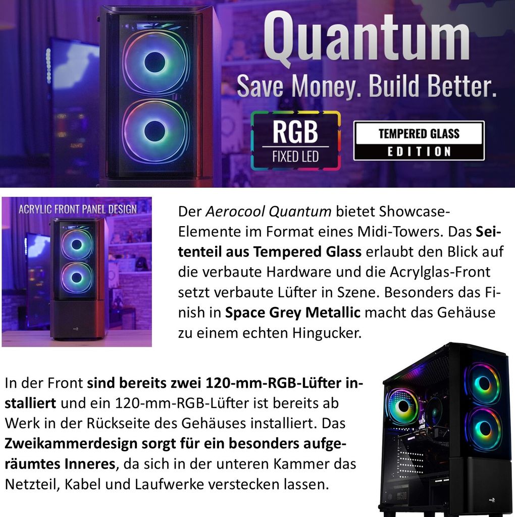 Gaming PC Komplett Set AMD Ryzen 7 5700G 8x | Kaufland.de