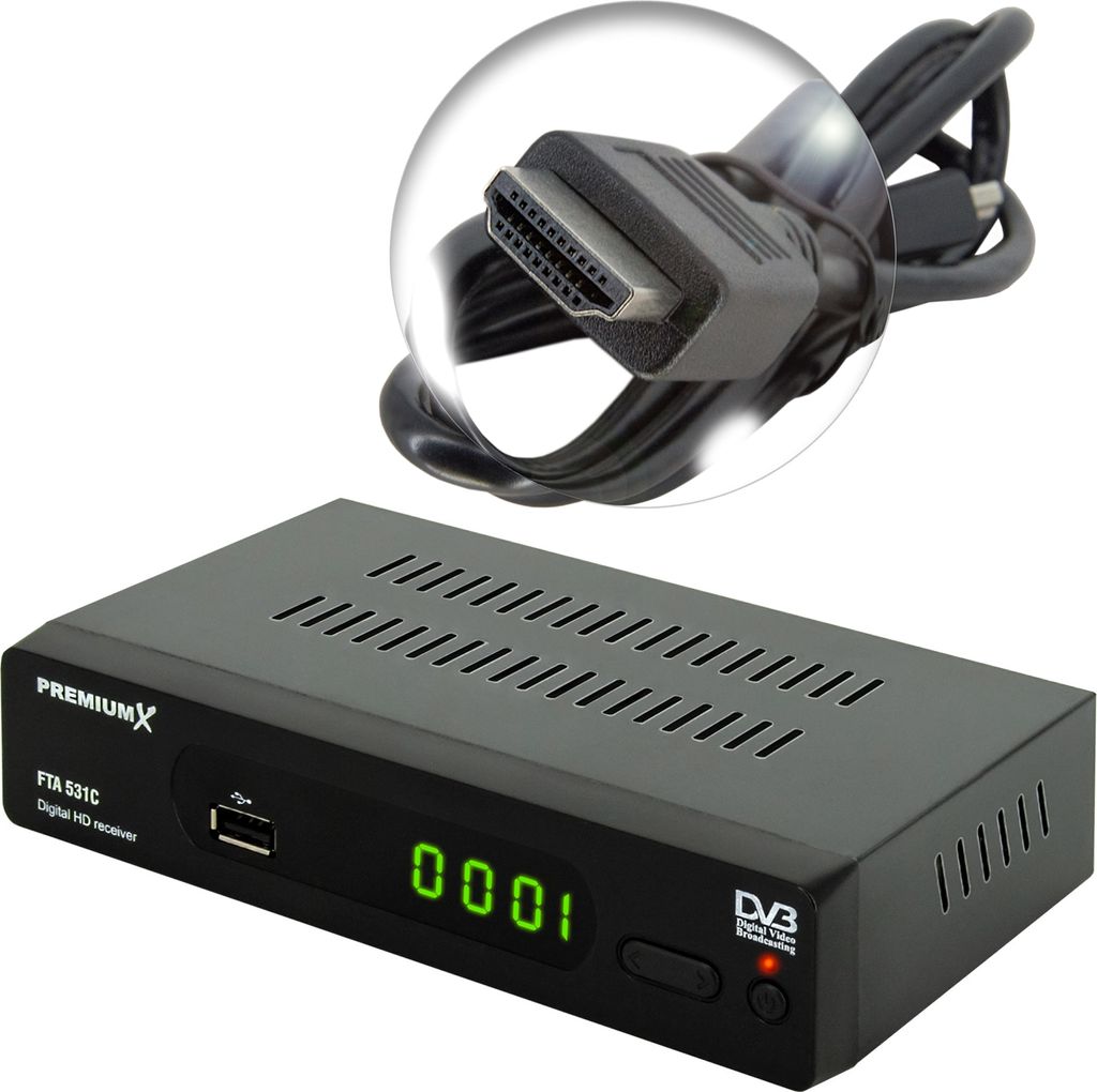 PremiumX Kabelreceiver FullHD DVB-C USB SCART | Kaufland.de