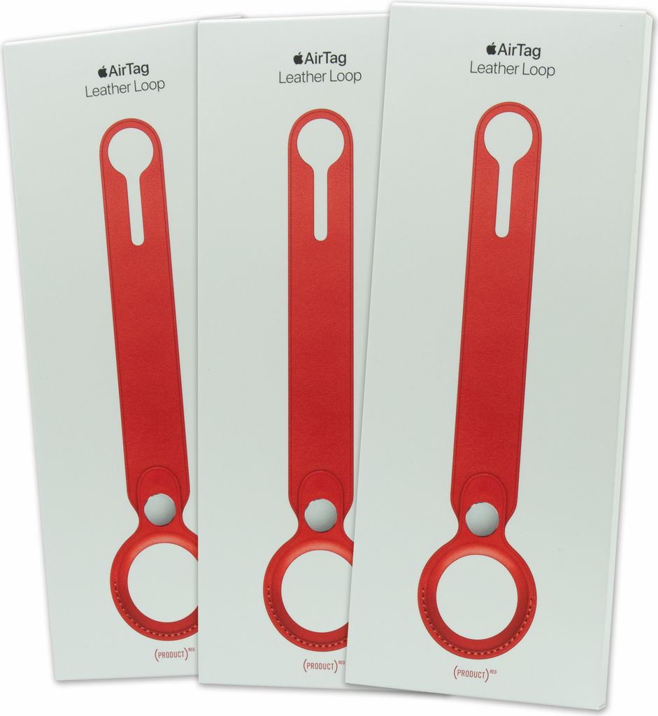 Apple AirTag Leather Loop Red 3er Bundle Neu | Kaufland.de