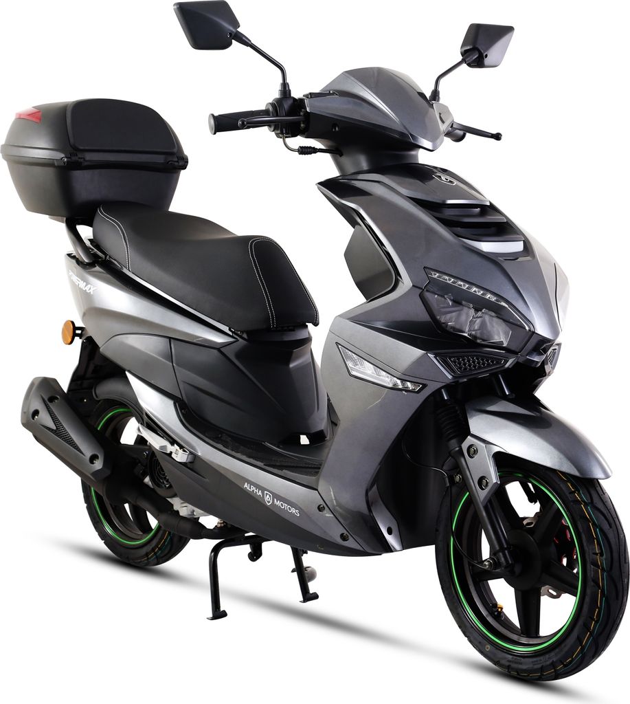 Motorroller Powermax 50 ccm 45 kmh EURO 5 dunkelgrau inkl.