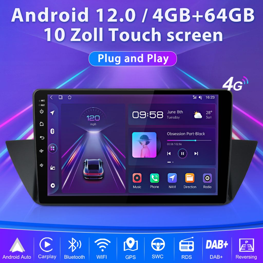 10" 4+64G Andriod 12 autorádio GPS Navi pro | Kaufland.cz