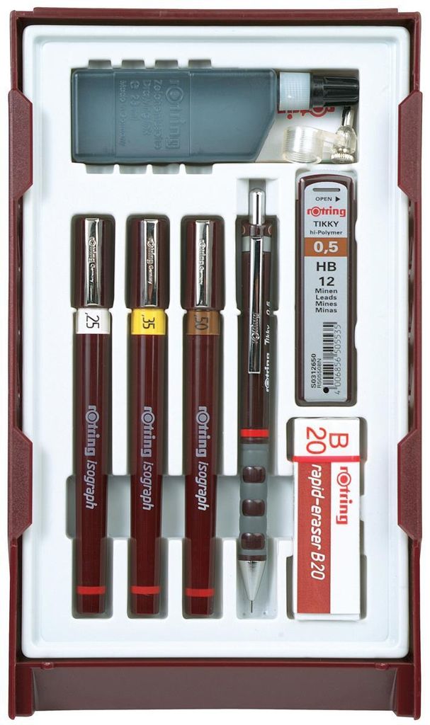rOtring College Set - Bürokleinmaterial - Schwarz - 3er