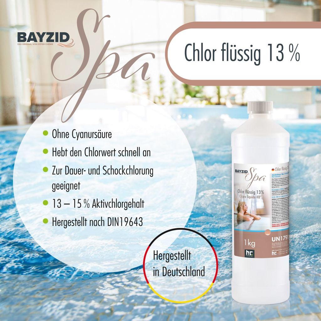 2 x 1 kg Chlor Flüssig BAYZID® SPA in 1 Kg | Kaufland.de