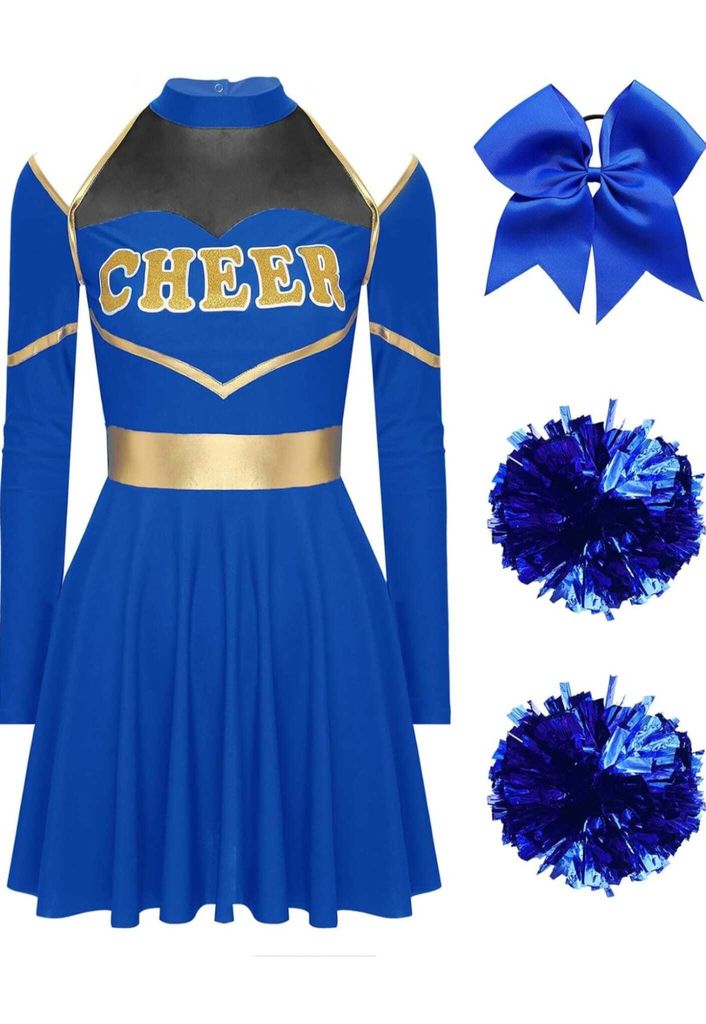 Cheerleader Kostum Damen Langarm