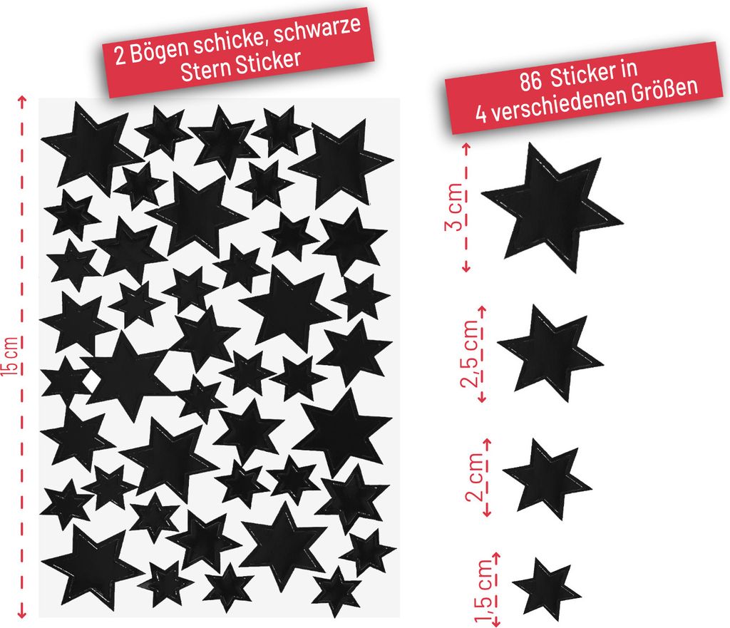 Oblique Unique 86 Sterne Sticker Stern | Kaufland.de