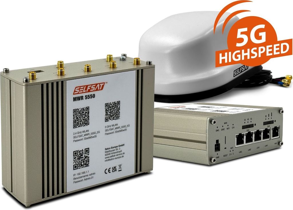 SELFSAT MWR 5550 biely ( 4G / LTE / 5G & WLAN | Kaufland.sk