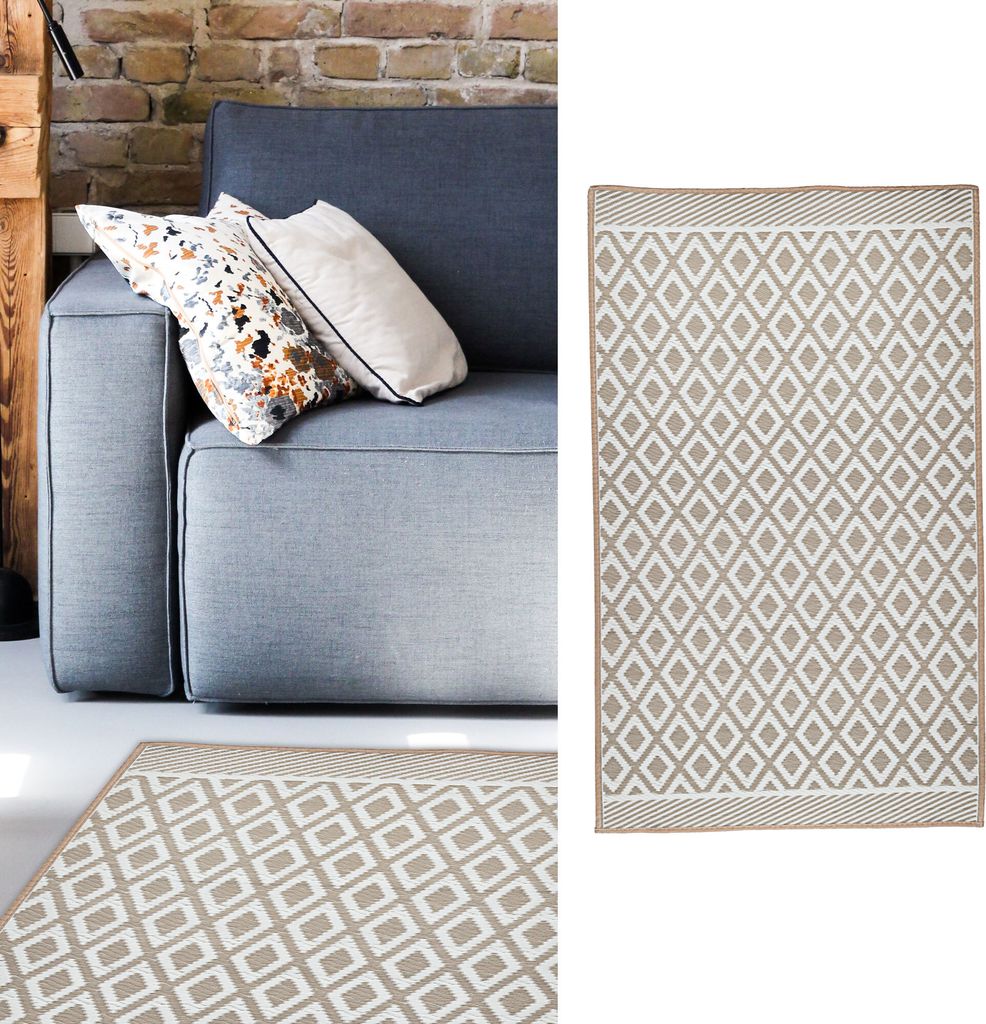 Teppich Outdoor 90x150 cm beige-weiß | Kaufland.de