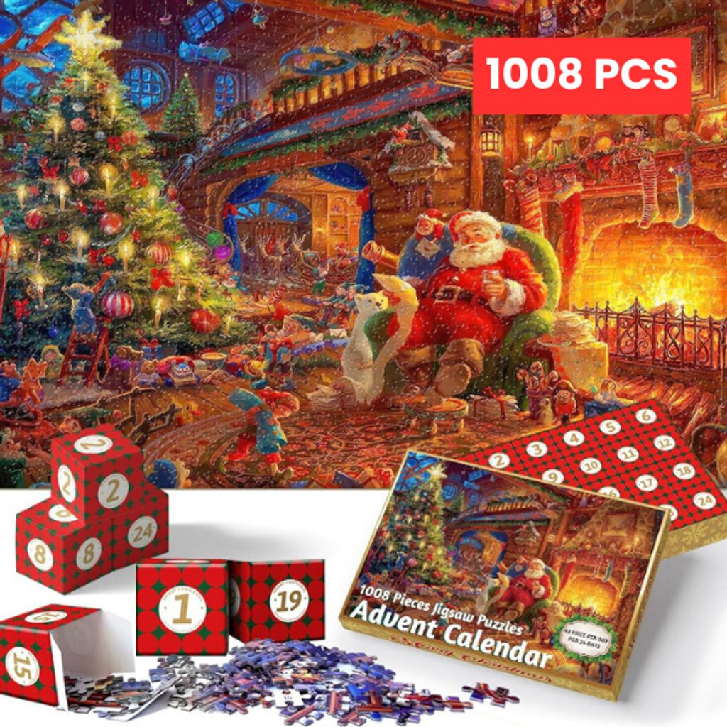 Vánoční adventní kalendář s puzzle (1008 | Kaufland.cz